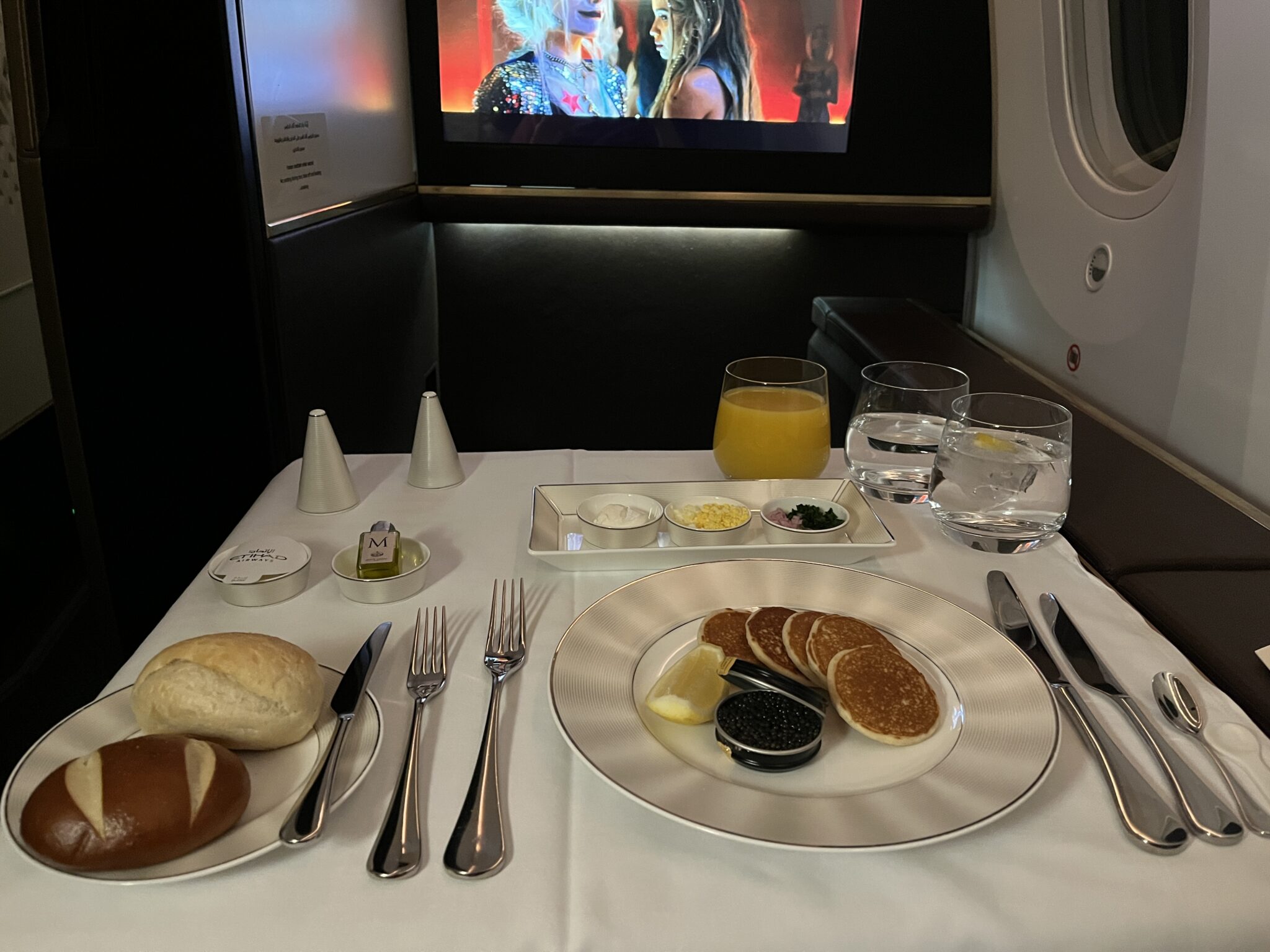 First Time Trying Caviar: Etihad First Class IAD-AUH B787-9 Review